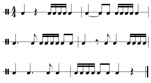 Rythmes binaires, leçon n°4 : des doubles croches