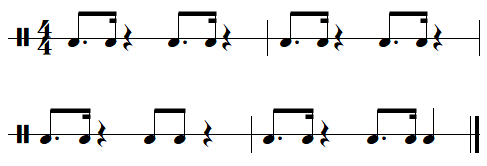 Rythmes binaires, leçon n°8 : le rythme croche pointée / double croche