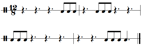 Rythmes ternaires, leçon n°1 : noires et soupirs pointés, trois croches