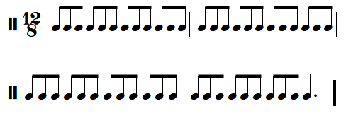 Rythmes ternaires, leçon n°1 : noires et soupirs pointés, trois croches