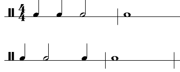 Lecture de rythmes à imprimer en PDF