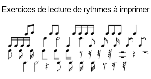 Lecture de rythmes à imprimer en PDF