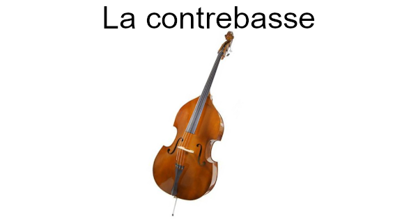La contrebasse, instrument de musique de la famille des cordes frottées