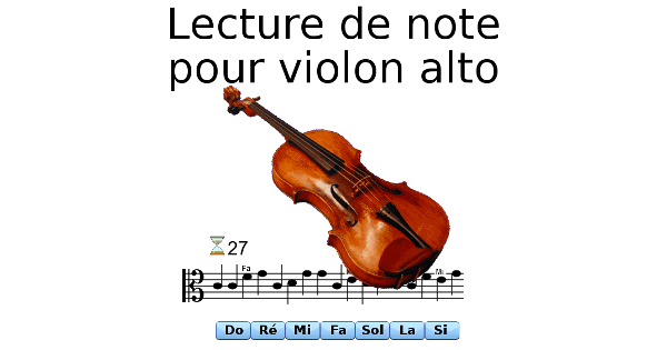 Lecture de note pour violon alto