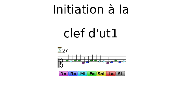 Initiation à la clef d'UT 1 (jeu de lecture de note)