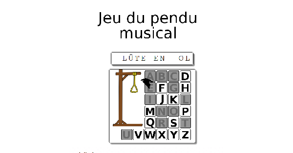 Jeu du pendu musical - Apprendre le solfège