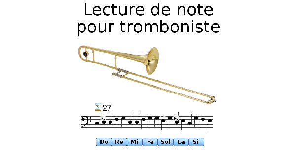 Lecture de note pour tromboniste